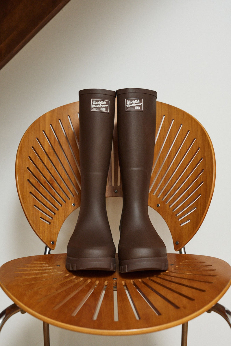 Flatform Rain Boots Long - Brown – Rockfish Wellies