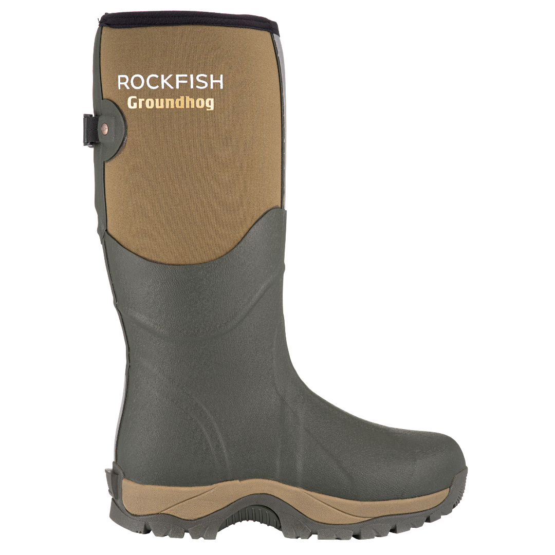 Groundhog GREEN Wellingtons. Neoprene thermally insulated wellies ...