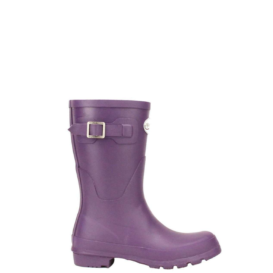 Purple THREE QUARTER Ladies Short Wellington. Mid calf wellie ...