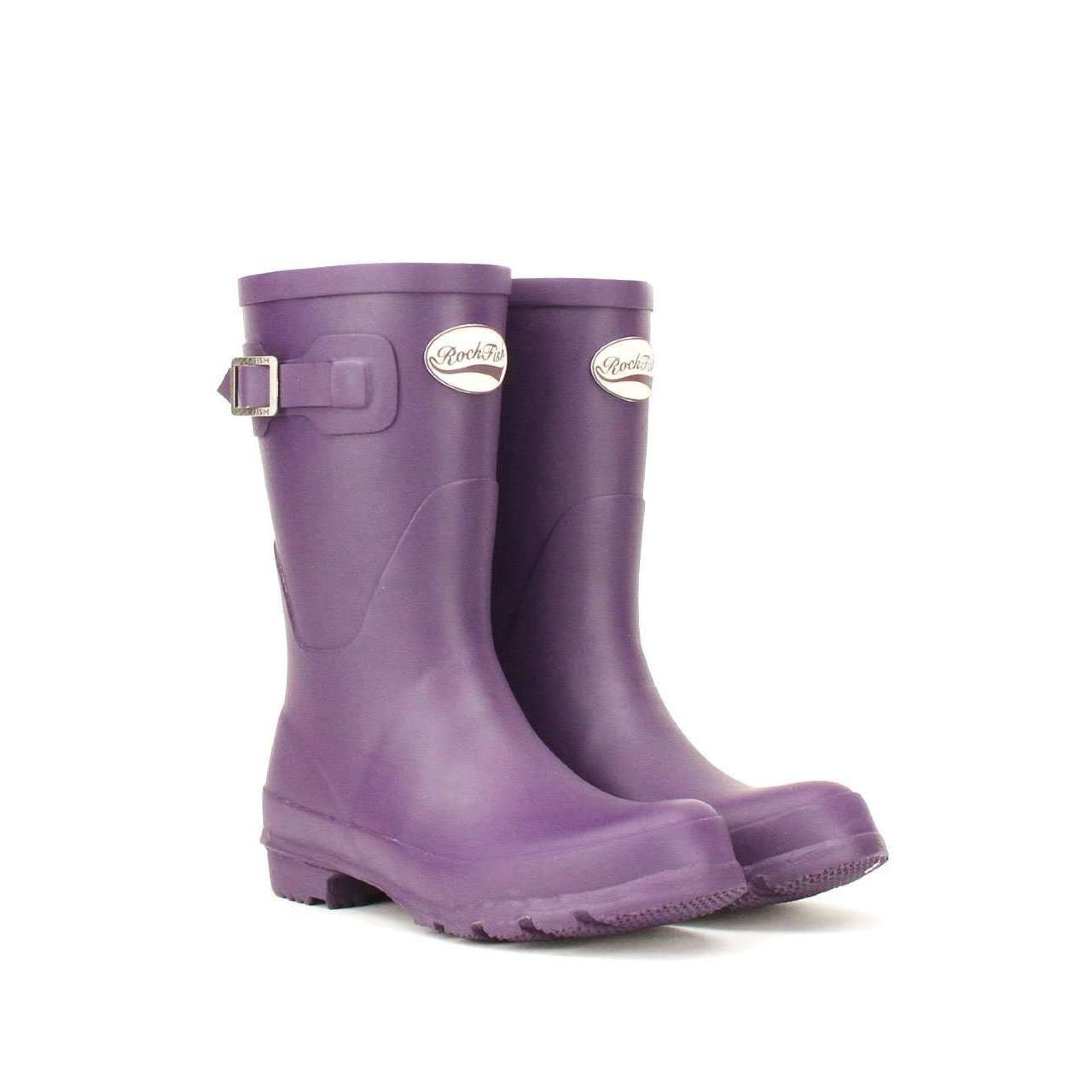 Purple THREE QUARTER Ladies Short Wellington. Mid calf wellie ...