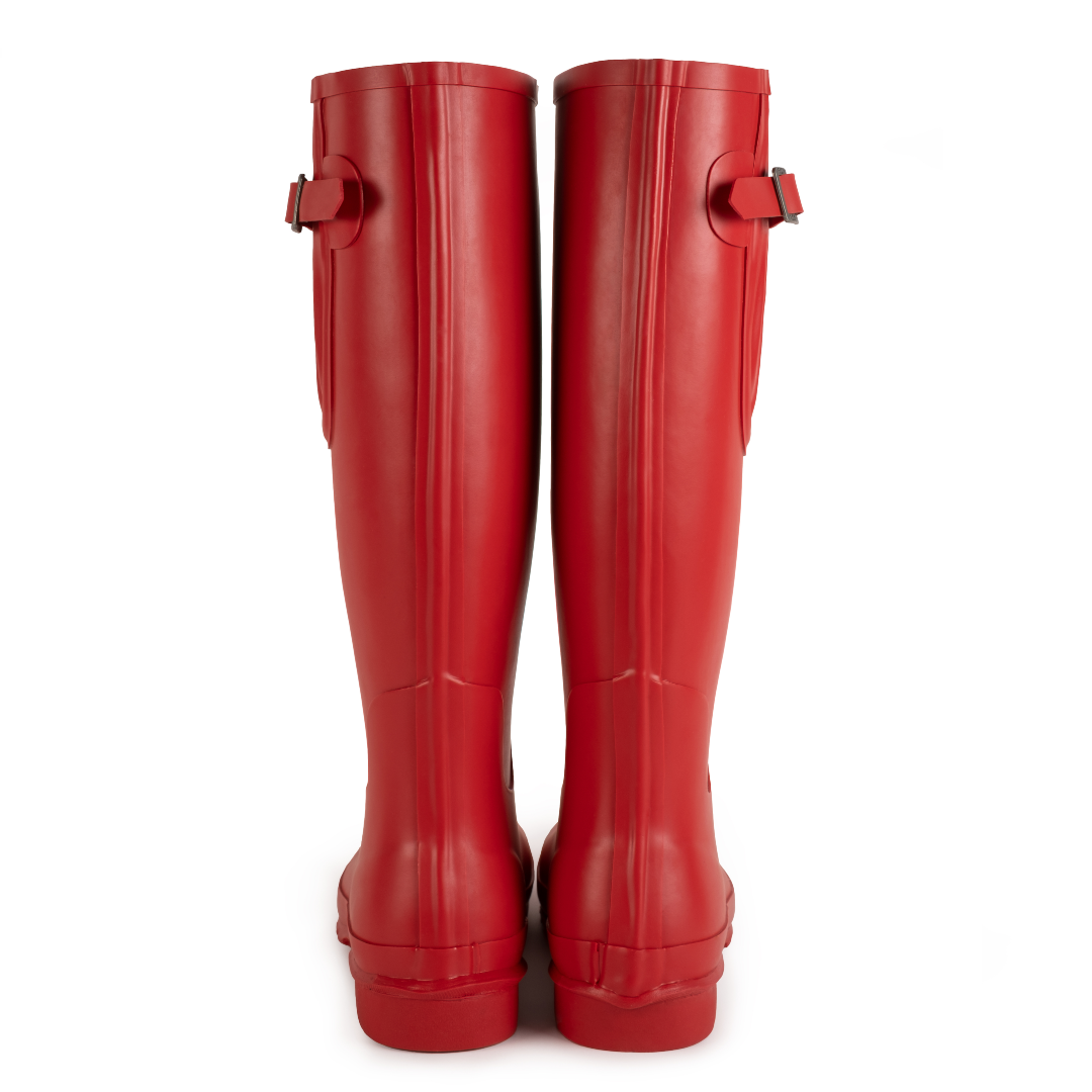 Red EVERYDAY Womens Wellies. Tall rubber adjustable welly boots ...