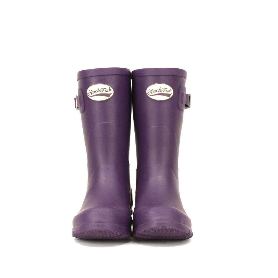 Purple THREE QUARTER Ladies Short Wellington. Mid calf wellie ...